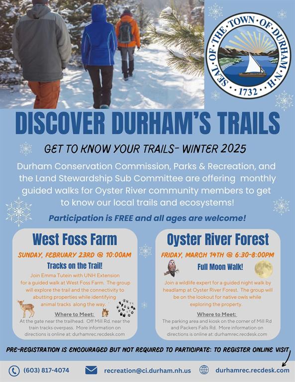 Town of Durham Parks & Recreation - Durham Parks and Recreation